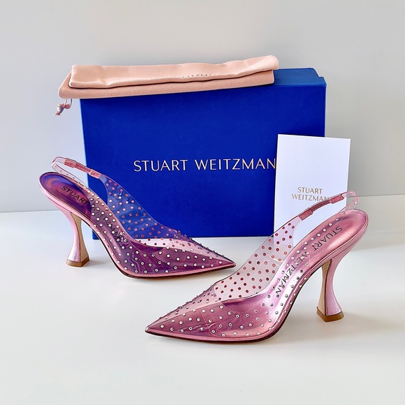 Stuart Weitzman | Shoes | New Stuart Weitzman Glam Xcurve Crystal Clear ...